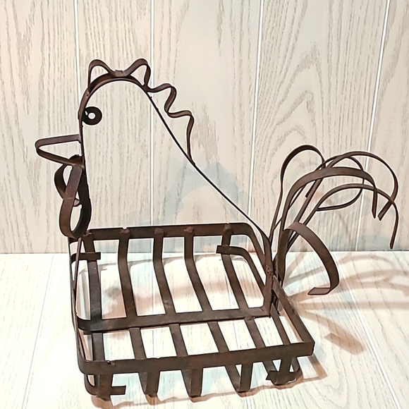 Handmade | Other | Rustic Metal Rooster Planter | Poshmark